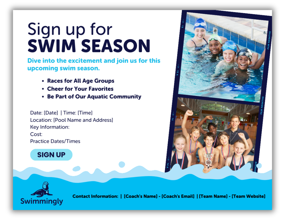 Free Download - Swim Team Signage Templates